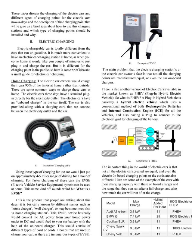 Paper of Different Types of Charging Point for Electric Cars ...