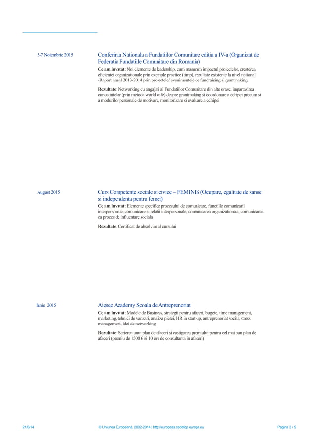 CV Alexandra Bosinceanu actualizat | PDF