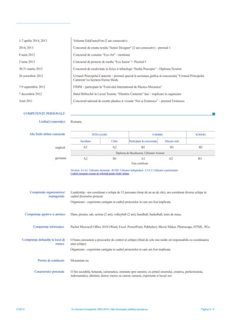 CV Alexandra Bosinceanu actualizat | PDF
