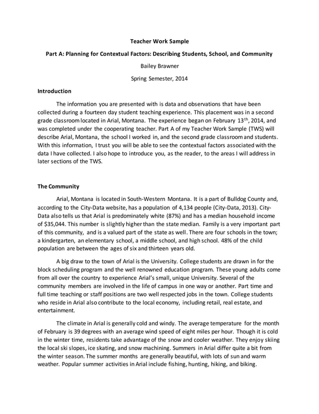 Teacher Work Sample Classroom Management | DOCX | Daycare and Pre ...