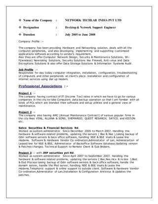 SUNIL AVHAD | DOCX | IT and Internet Support | Internet