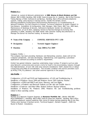 SUNIL AVHAD | DOCX | IT and Internet Support | Internet