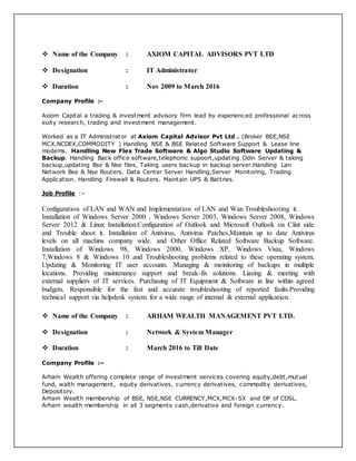 SUNIL AVHAD | DOCX | IT and Internet Support | Internet