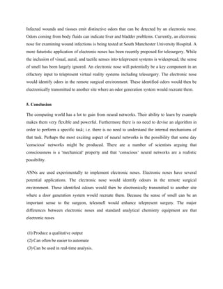 Artificial Neural networks for e-NOSE | DOC | Artificial Intelligence | Technology & Computing