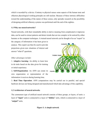Artificial Neural networks for e-NOSE | DOC | Artificial Intelligence | Technology & Computing