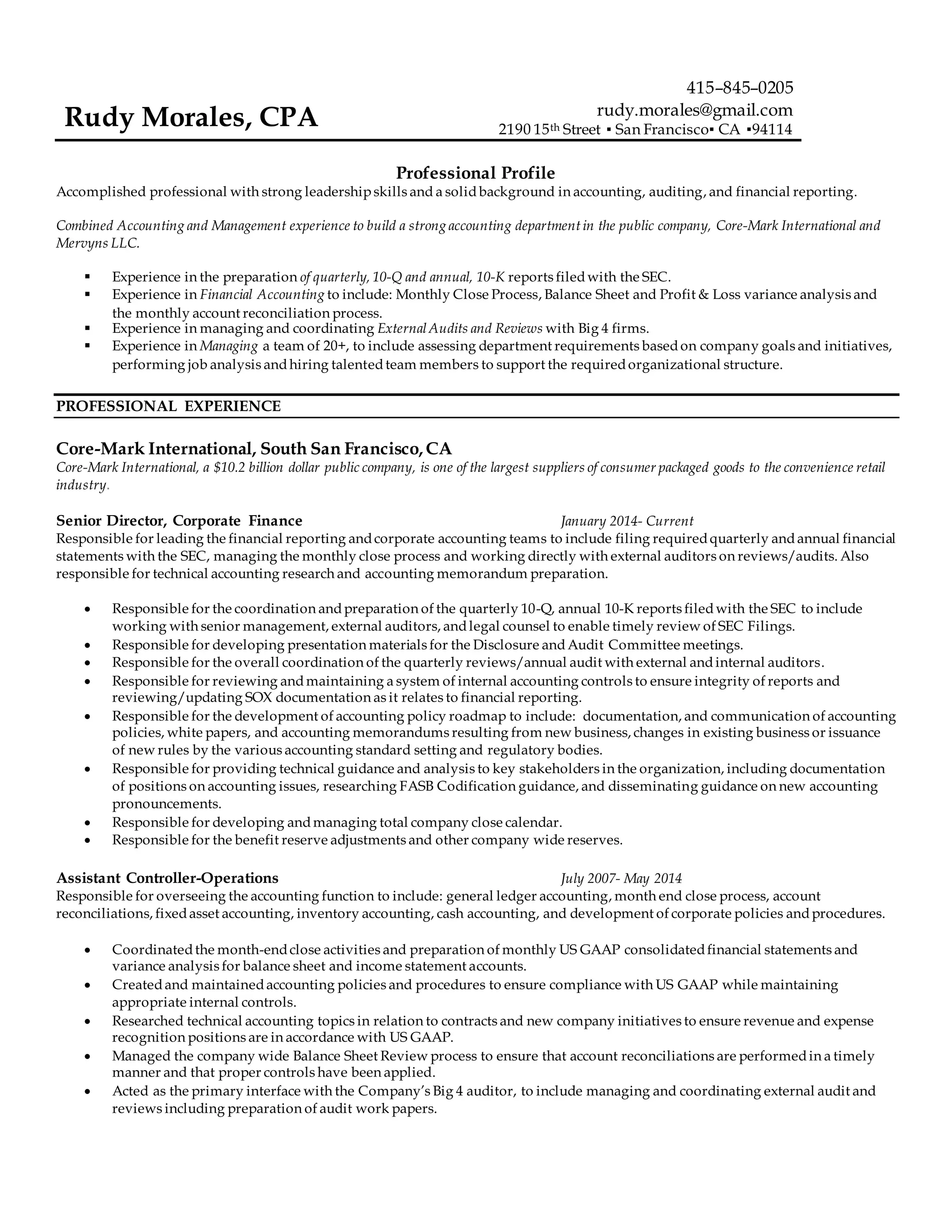 Rudy Morales Resume 2015 | DOCX