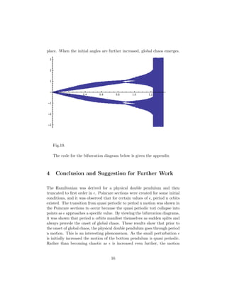 A Route to Chaos for the Physical Double Pendulum by | PDF