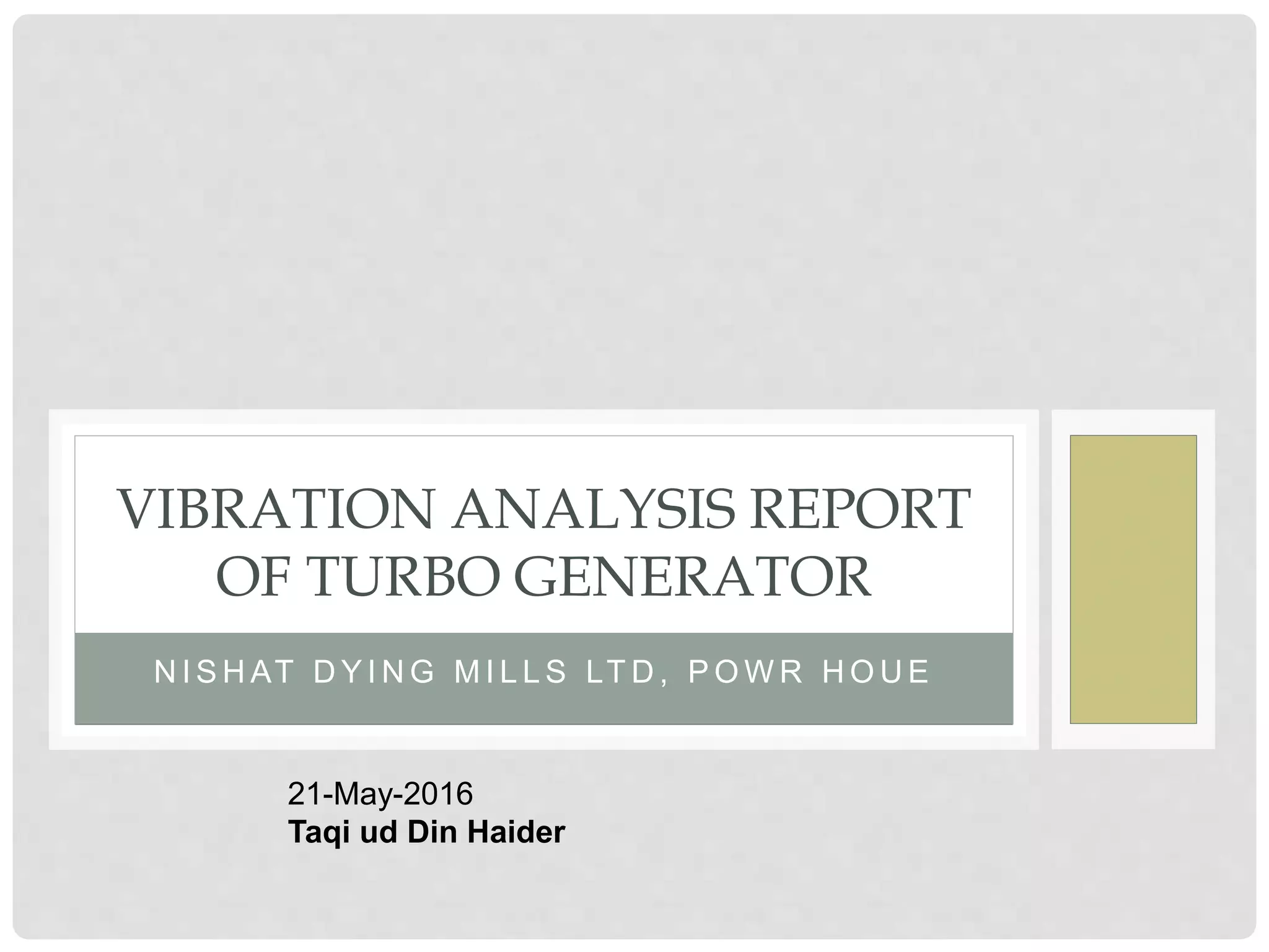 Vibration Analysis Report | PPTX
