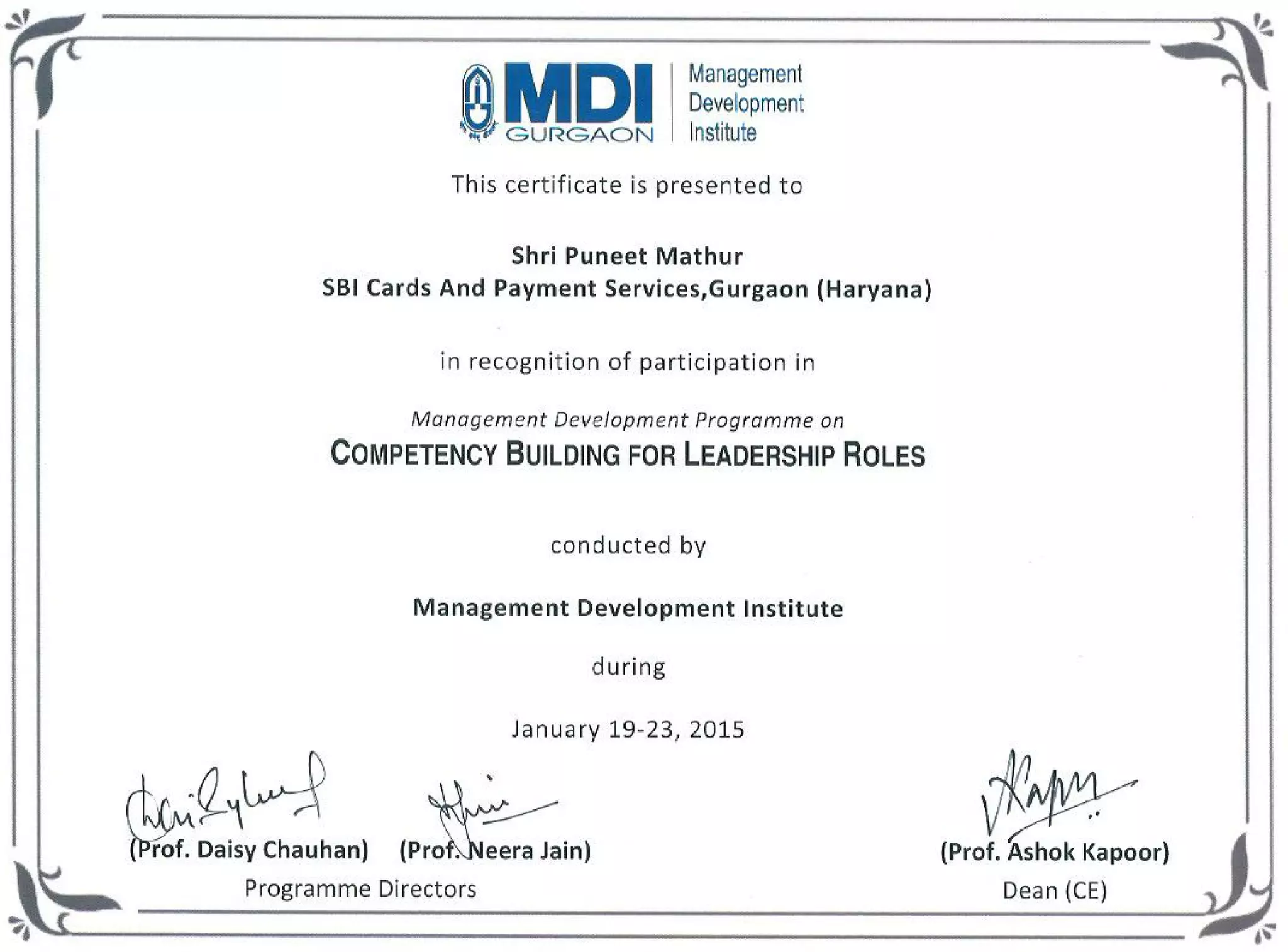 Certificate Leadership Program | PDF
