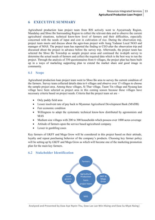 Agricultural Production Loan Project Proposal | PDF