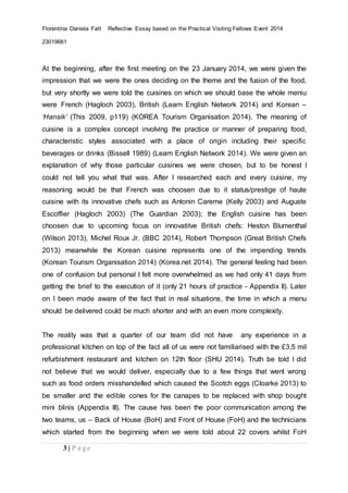 Culinary Development and Innovation Essay | PDF