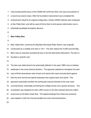 Seismic Remediation of Dams in California, An Engineering Geology ...