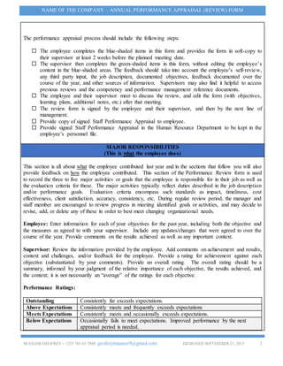Sample Performance Appraisal Form | DOCX