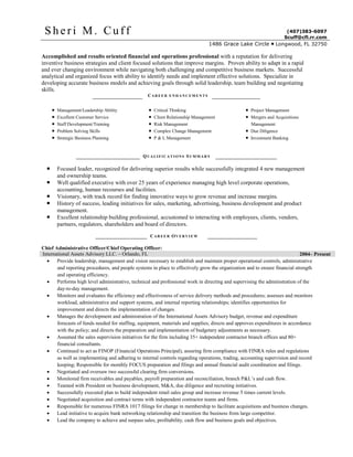 Sheri M. Cuff Resume | PDF | Business Accounting & Finance | Business