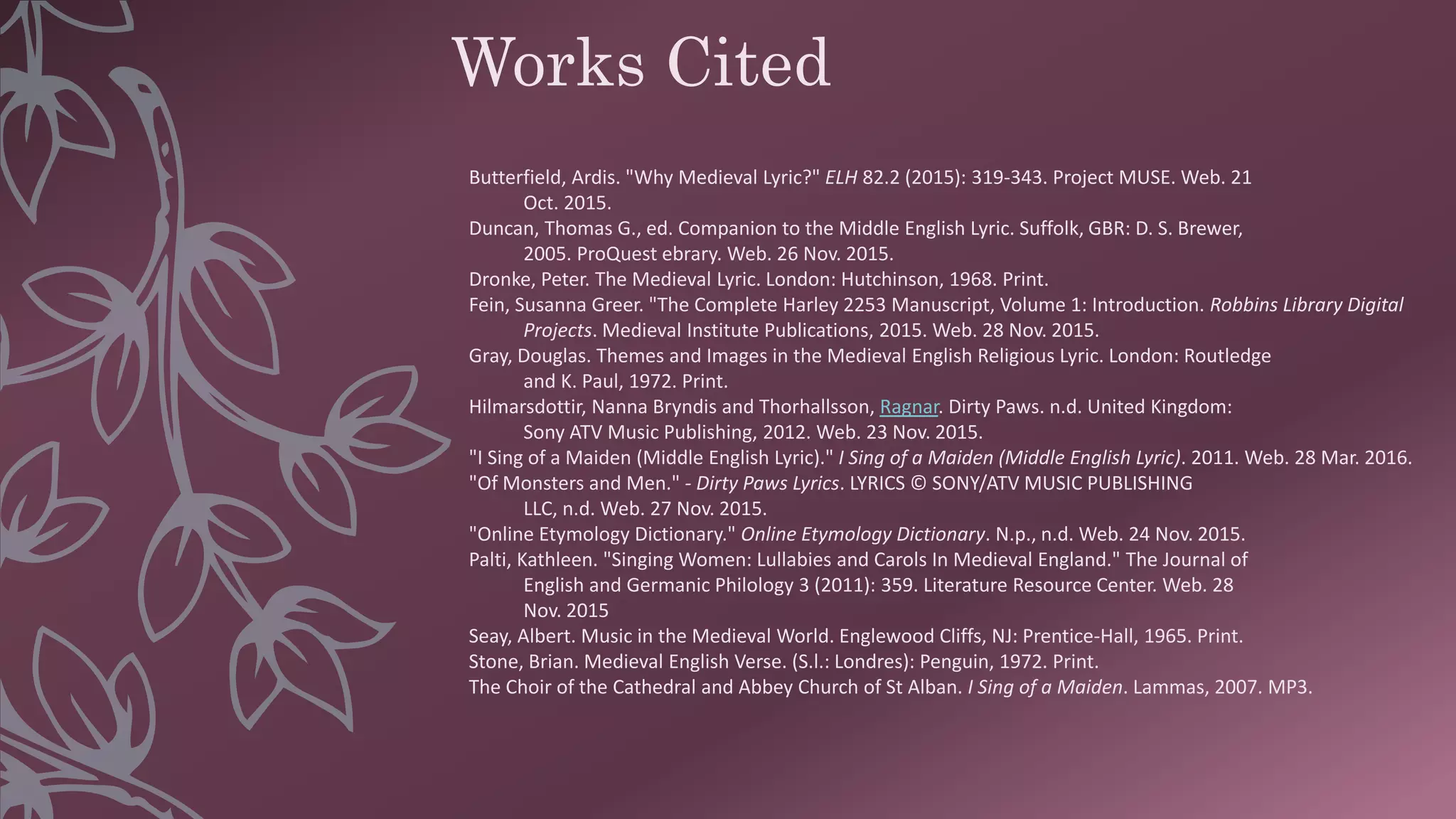 The Medieval Lyric | PPTX