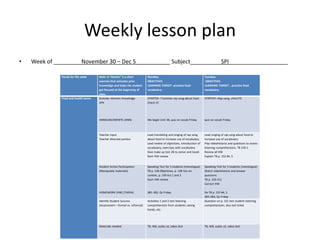Lesson Plans | PPTX