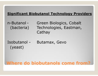 The Evolution of Biobutanol | PDF