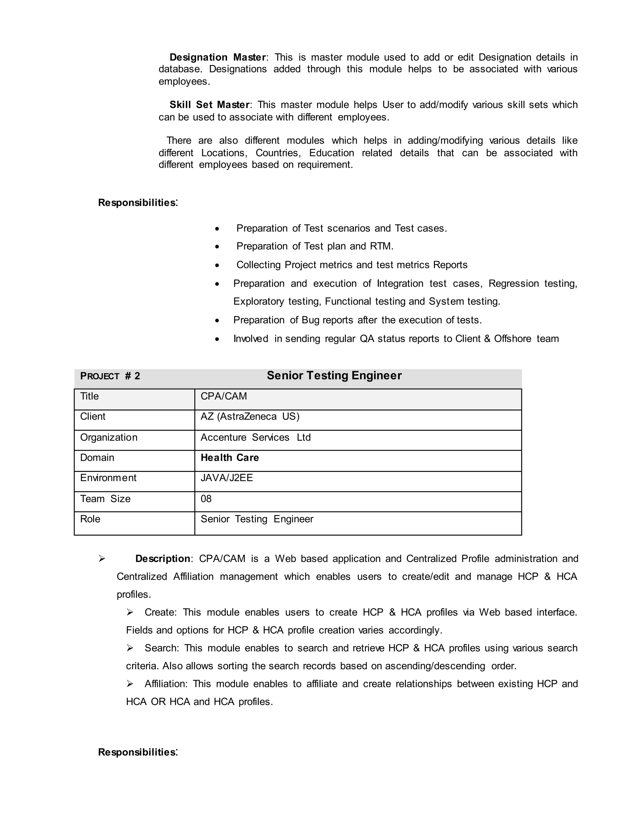 Senior Test Engineer | DOCX