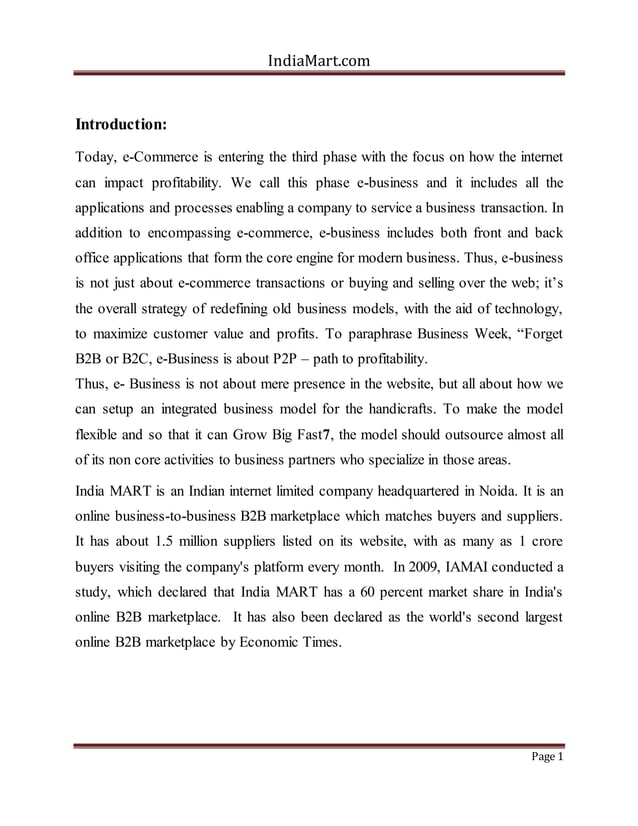 E-commerce assignment | DOCX