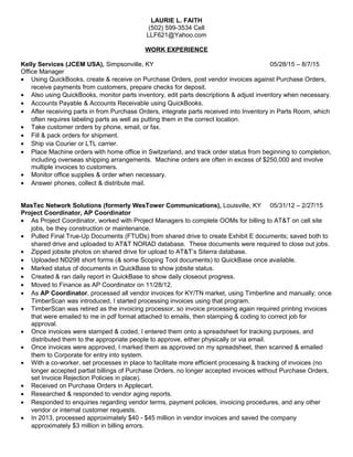 Laurie Faith resume | PDF