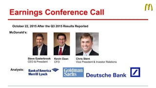 McDonald’s Investor Relations Plan | PDF