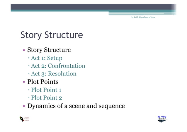 Ubuni_Screenwriting Workshop_Basic Story & Structure_Students Handout | PPT