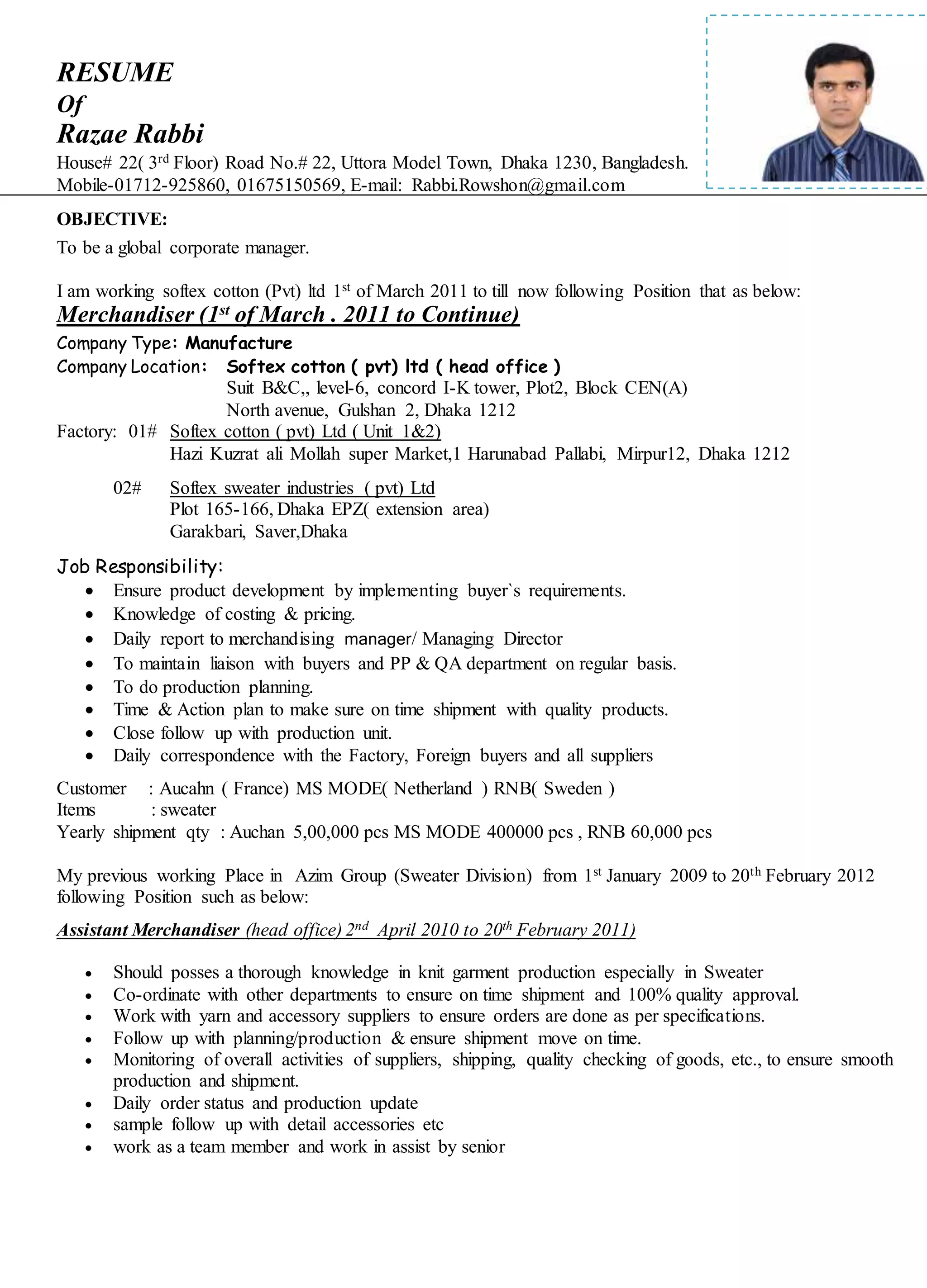 New Resume of rabbi | DOCX