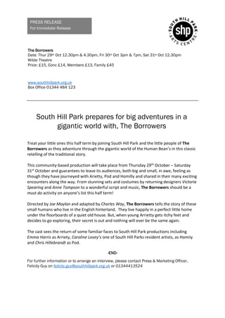 The Borrowers PR | PDF