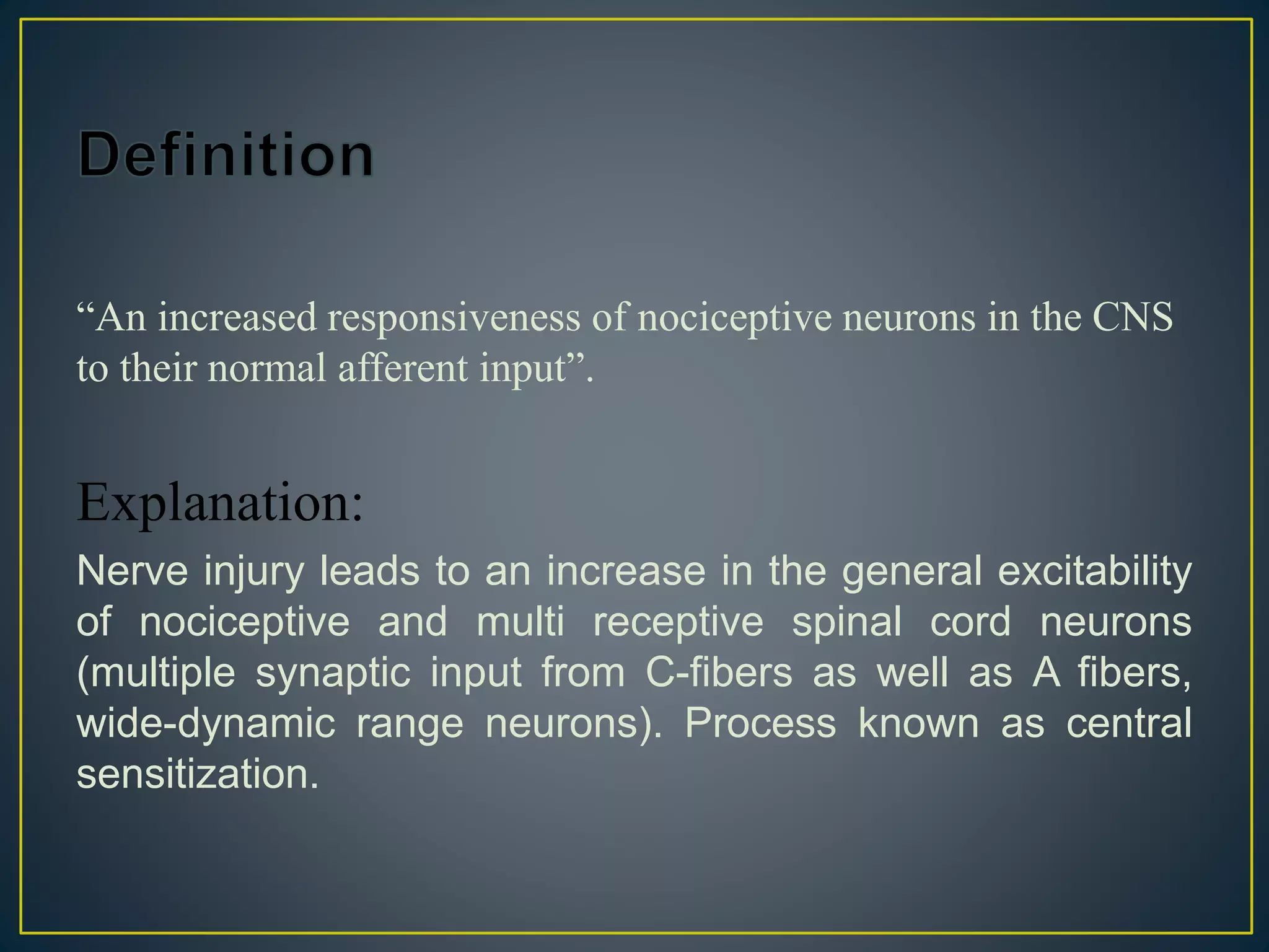 Central Sensitization | PPTX