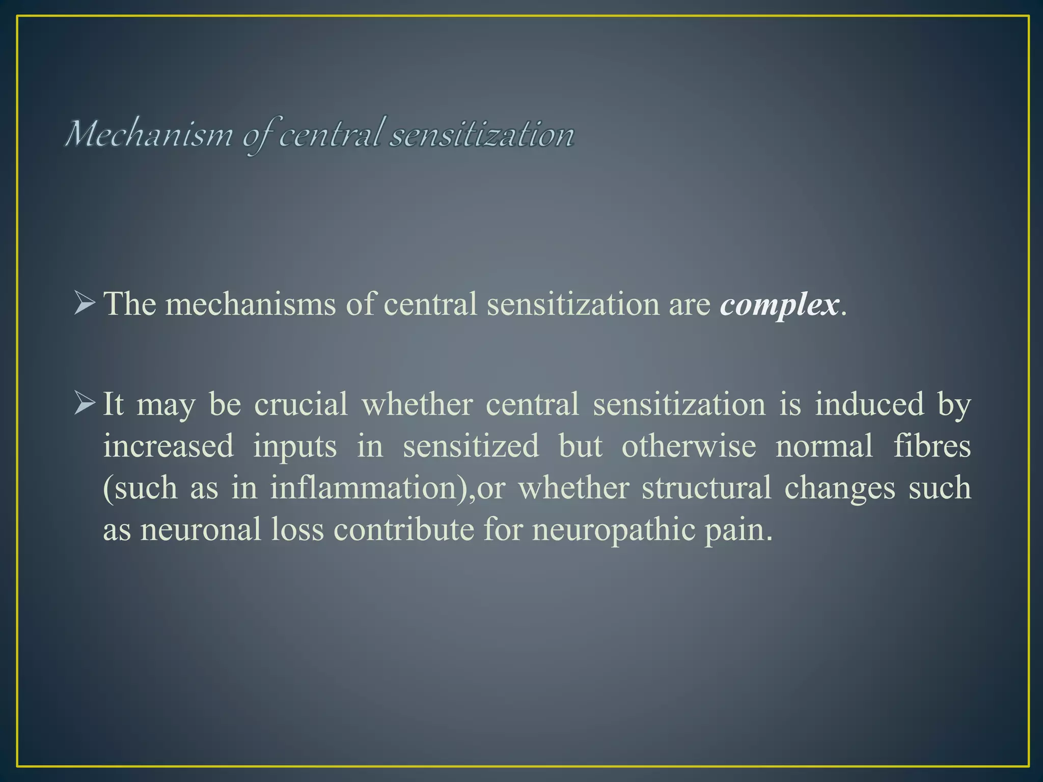 Central Sensitization | PPTX