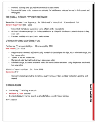 Daws Jackson Resume November 2016 | PDF
