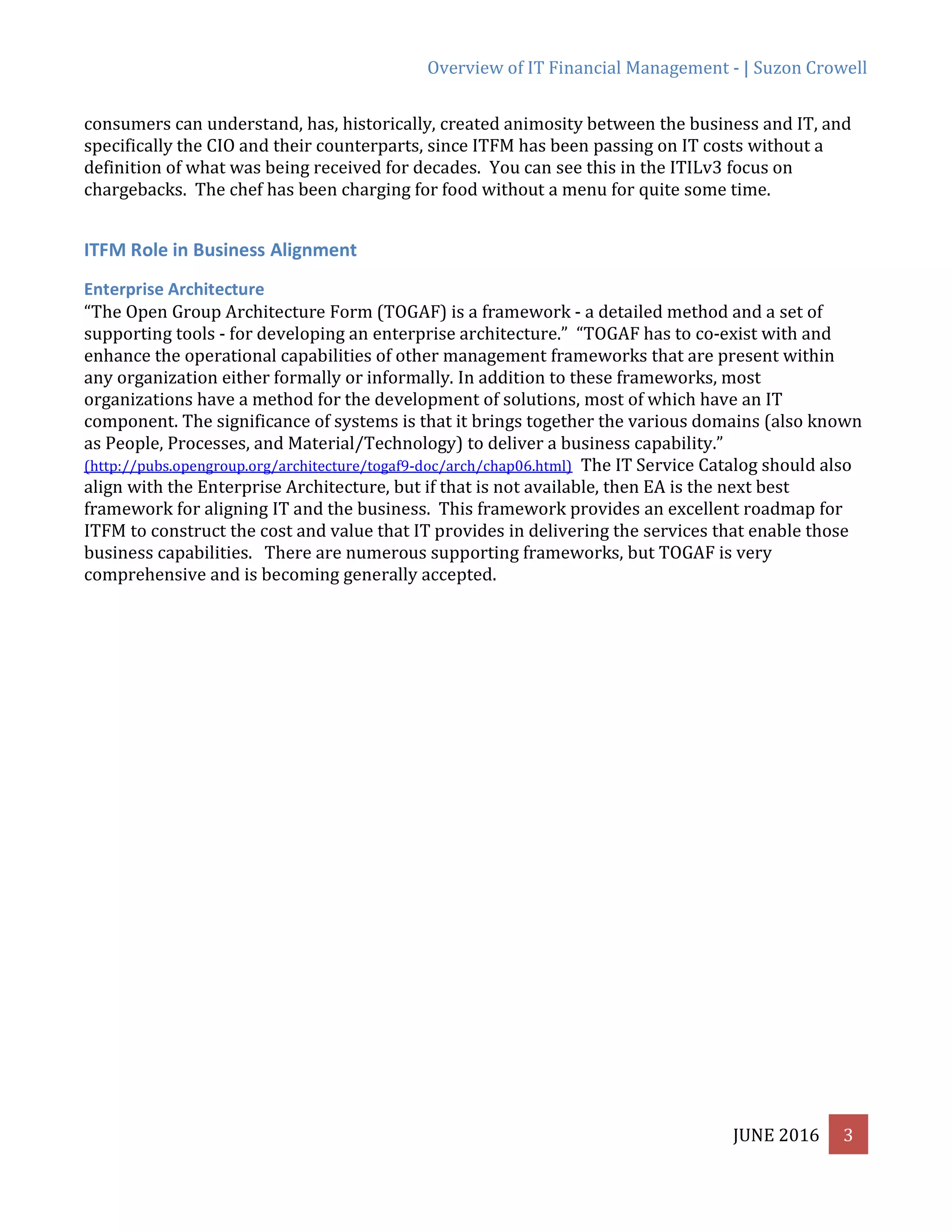 ITFM Overview Paper Jun2016 | PDF