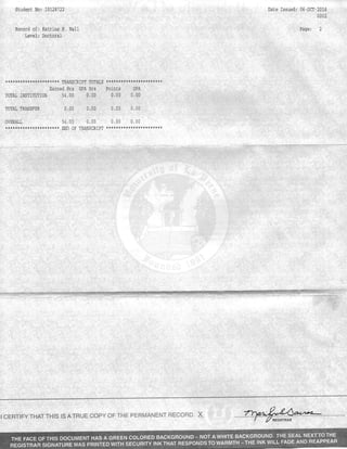 ULV EdD Transcript | PDF