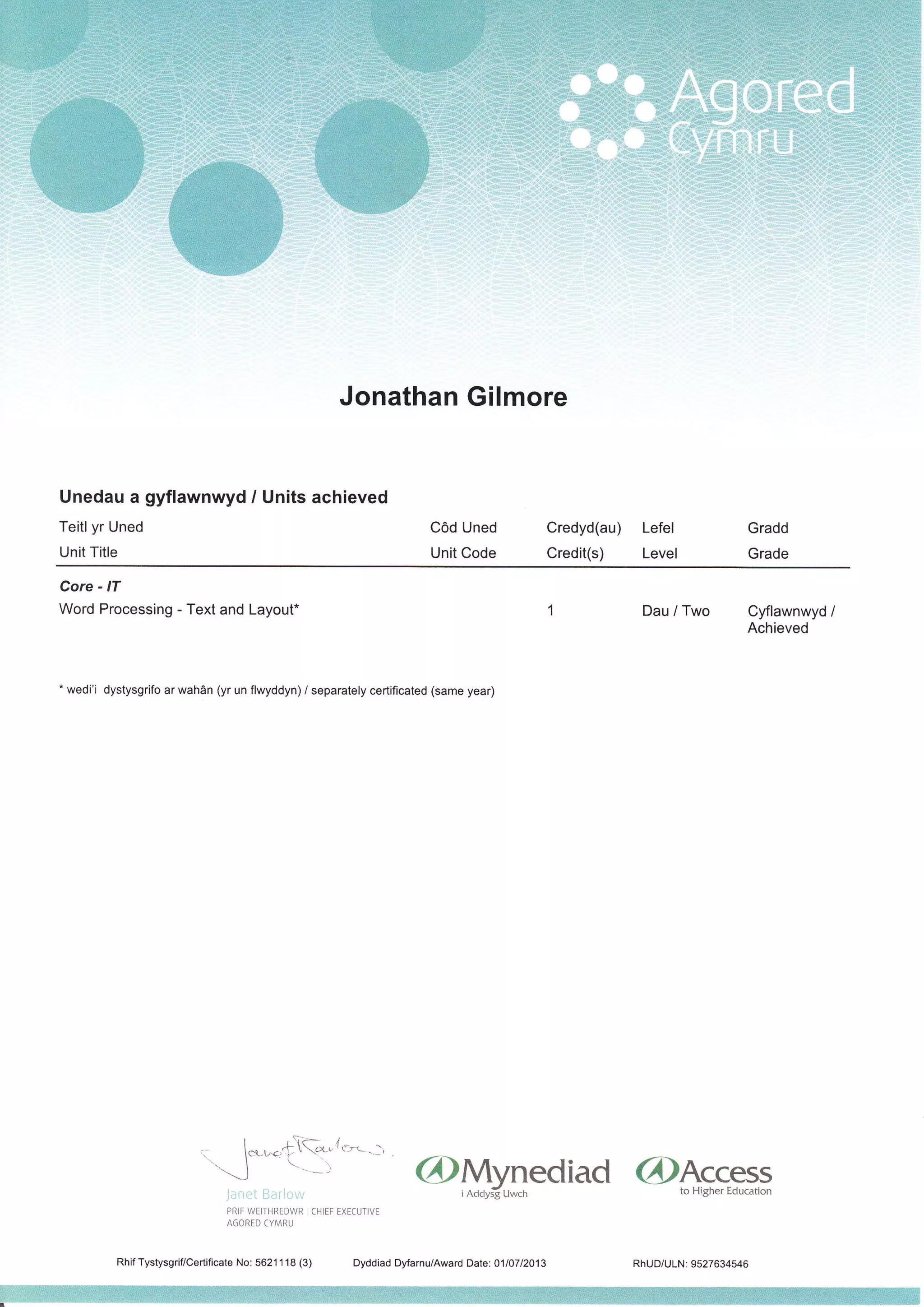 Access to HE Certificate [100% level 3 distinctions] | PDF