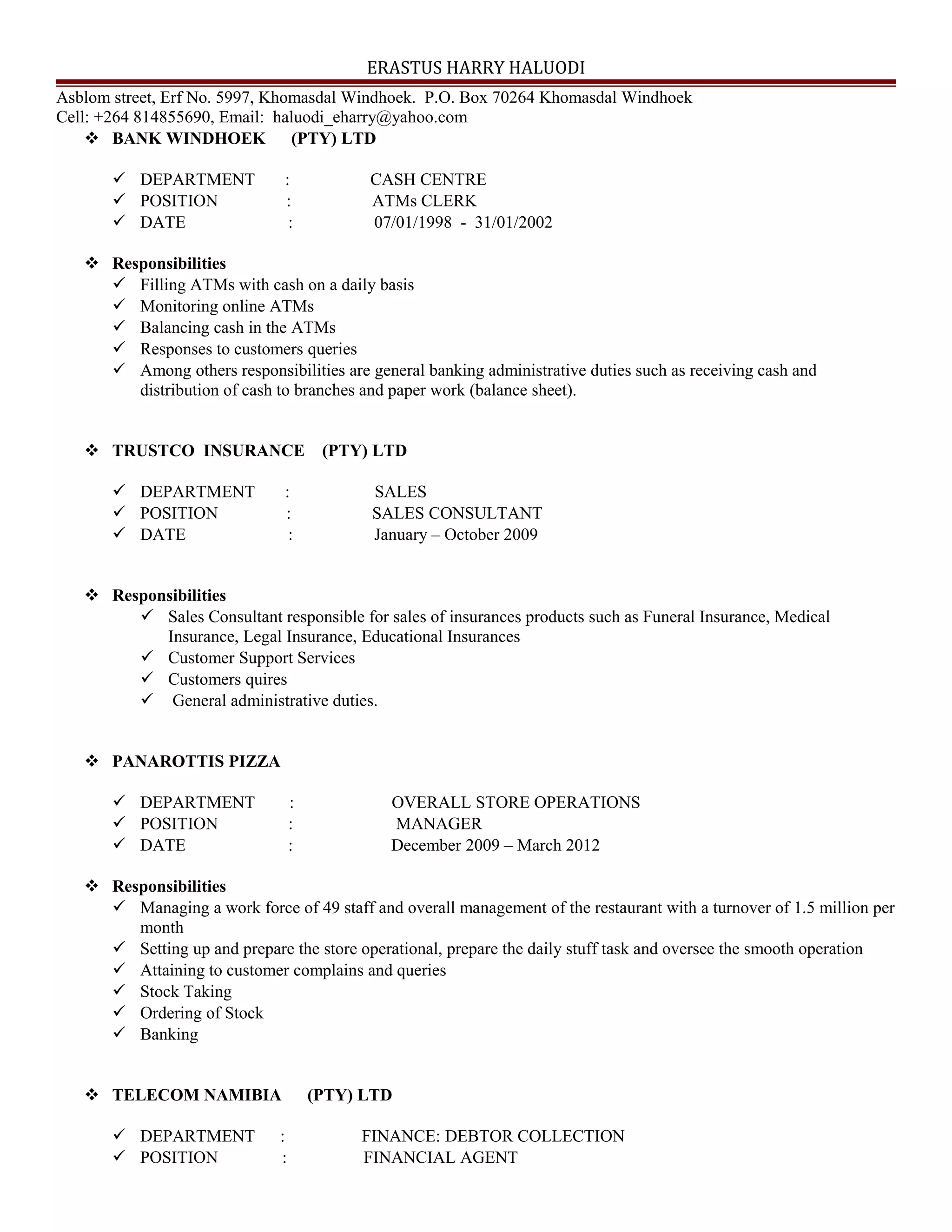 HARRY PROFILE CV (22) | PDF