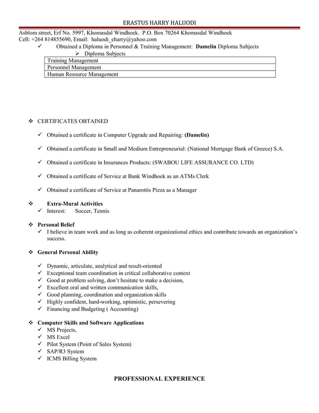 HARRY PROFILE CV (22) | PDF