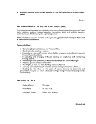 Manju_Resume | DOC