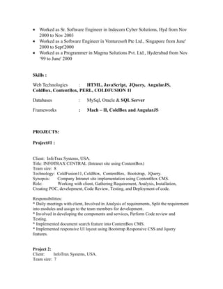 Vijay CF | DOC | Web Development | Internet