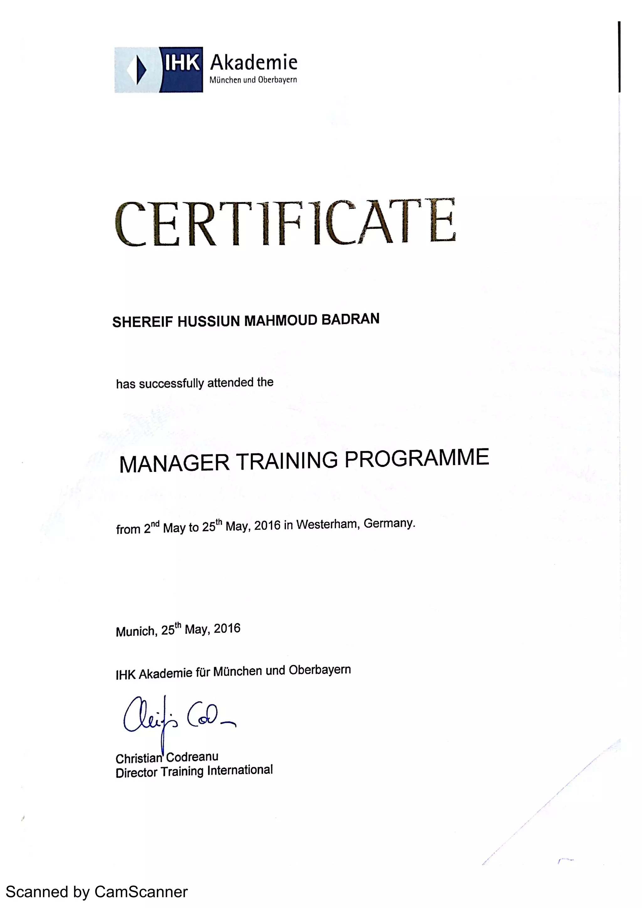 GIZ & IHK Certificates | PDF