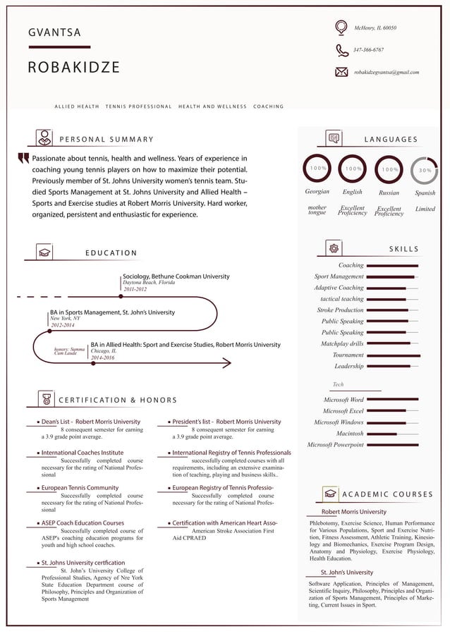 Gvantsa Robakidze Resume | PDF