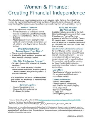 WFSummary Women Finance PDF | PDF | Life Insurance | Insurance