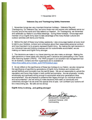 Veterans Day and Thanksgiving Safety Awareness | PDF | National & Civic ...