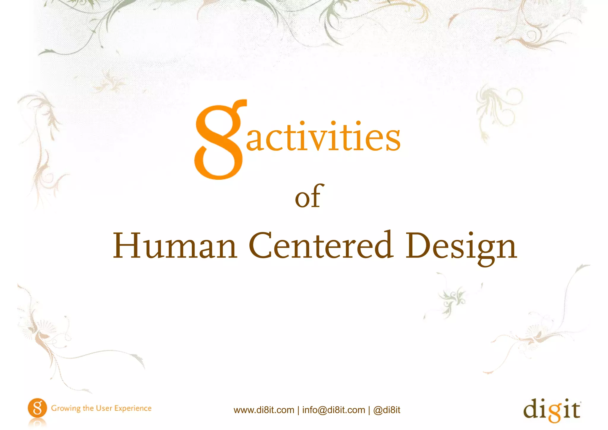 8 activities of human centered design (HCD) | PDF