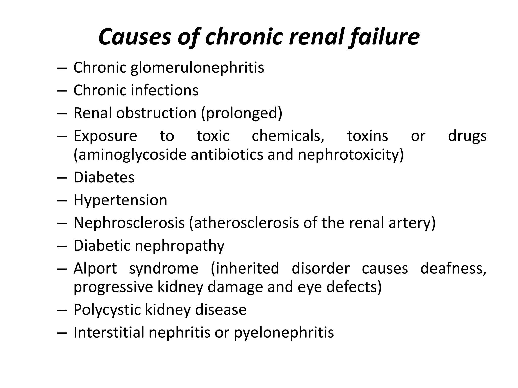 Acute and chronic renal failure | PPTX