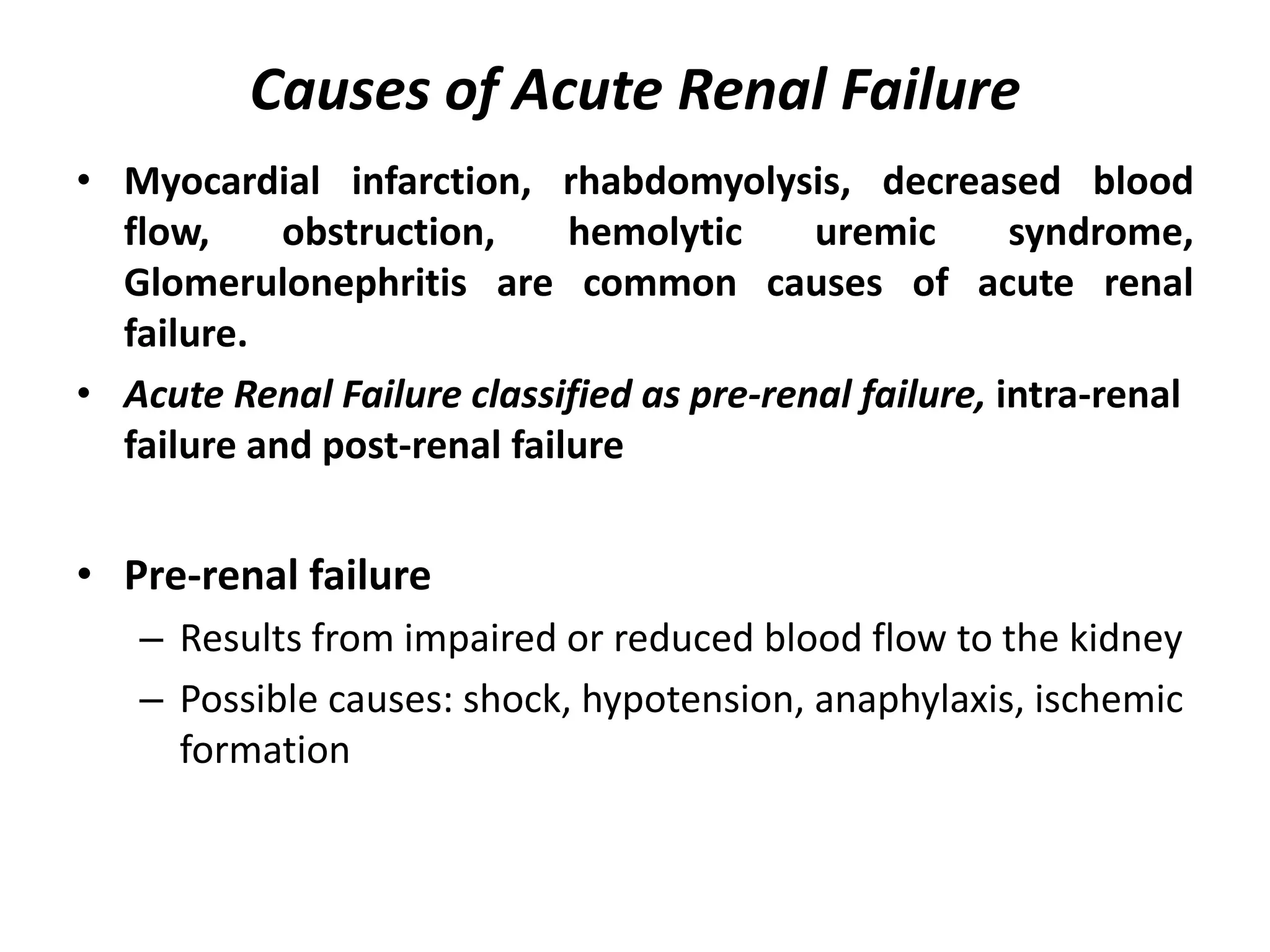 Acute and chronic renal failure | PPTX