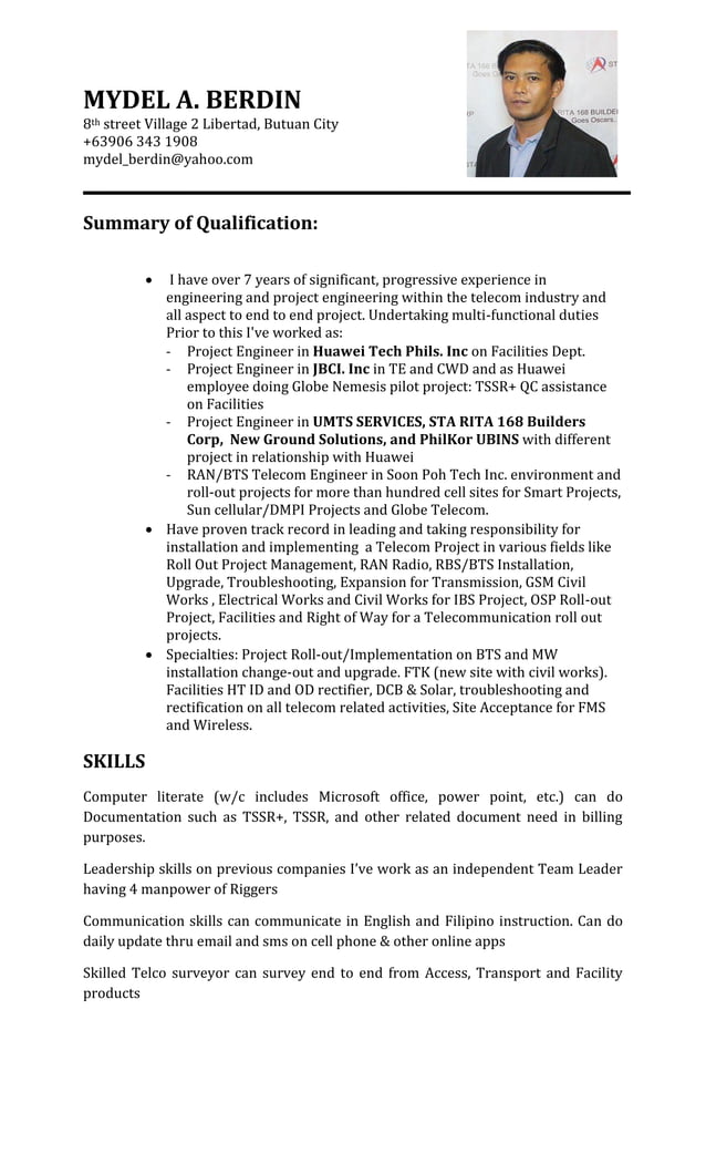MYDEL BERDIN CV new | PDF