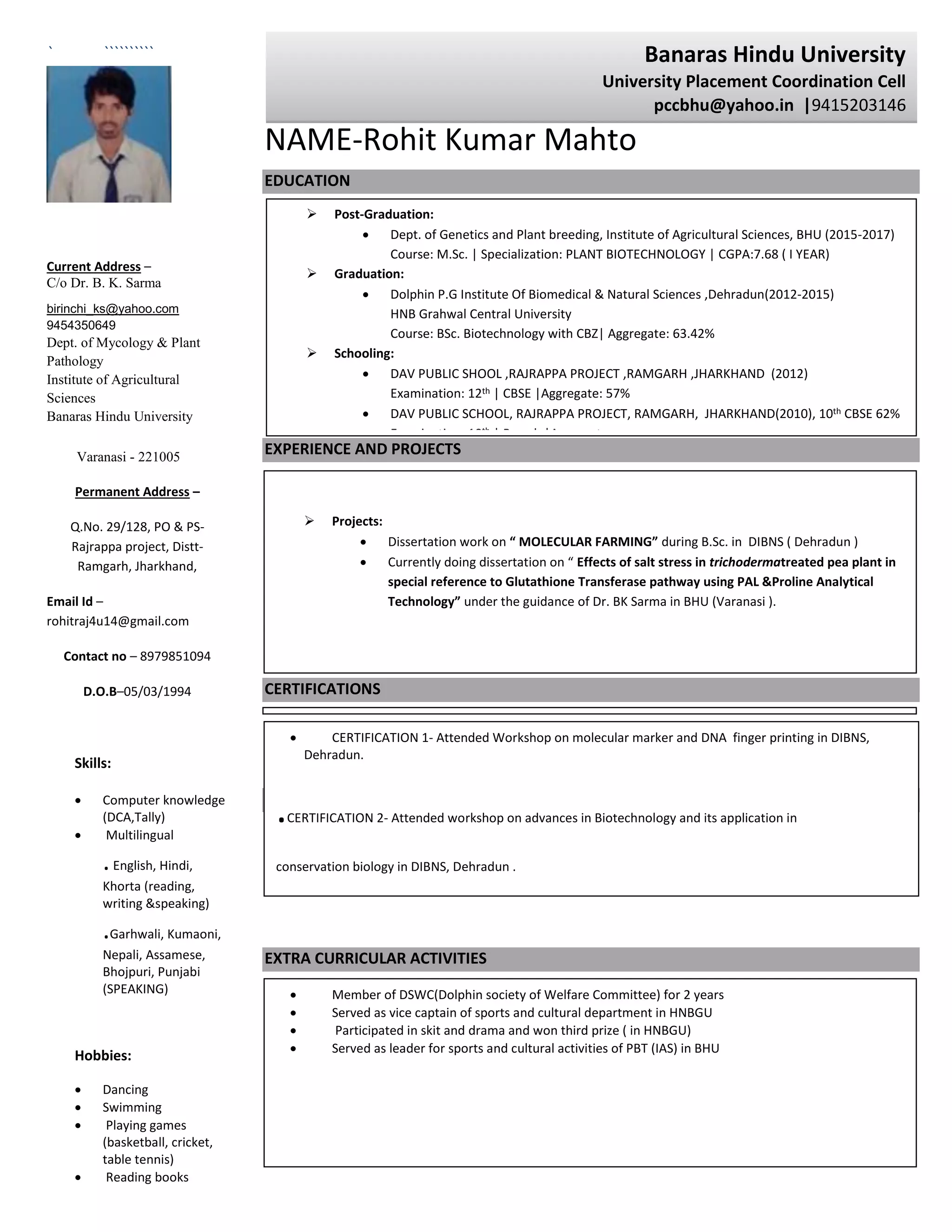 rohit new cv -1- | PDF