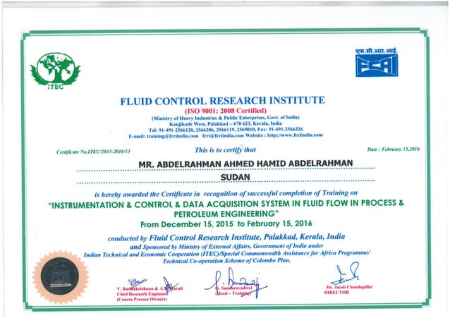 FCRI - Certificate | PDF