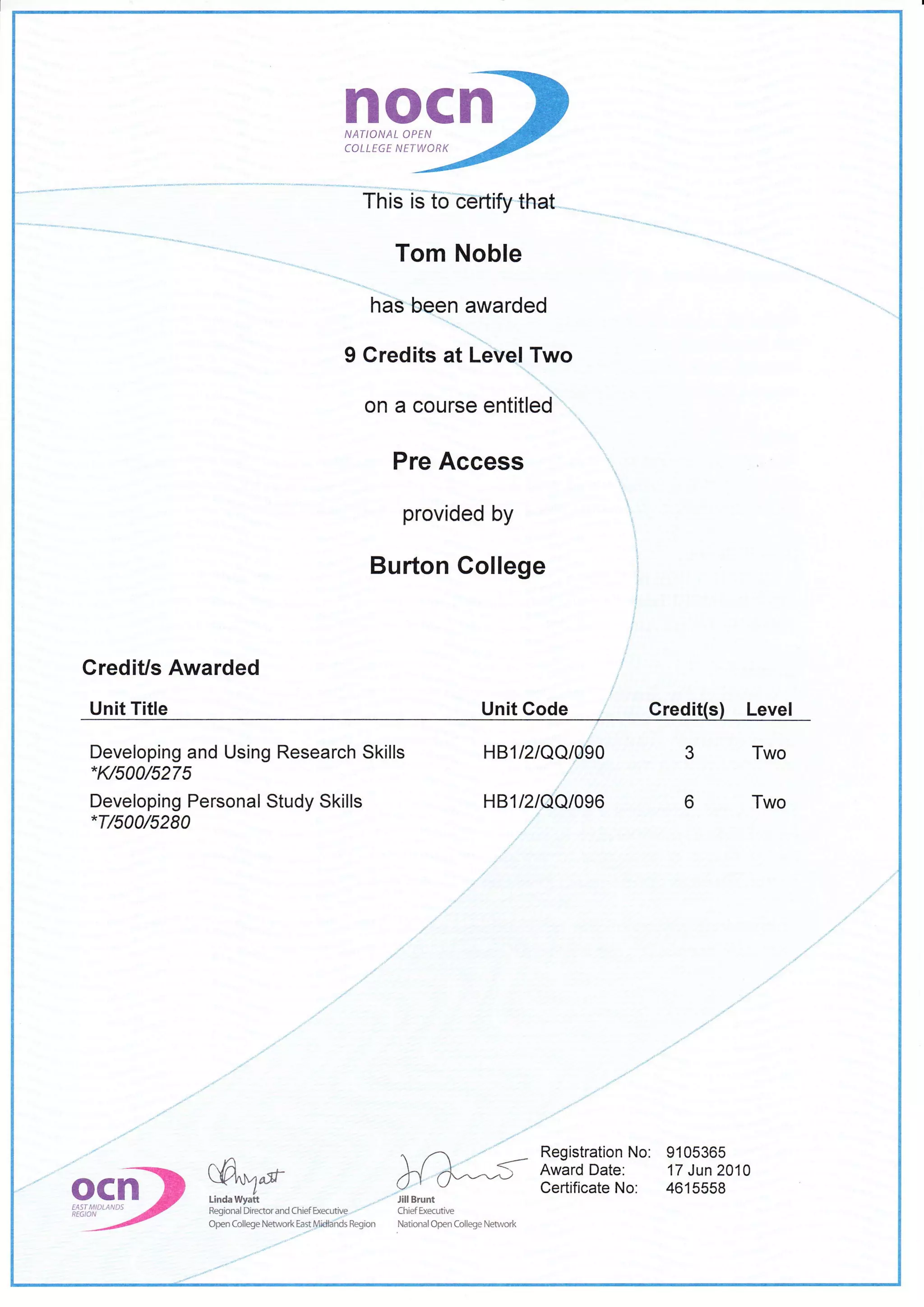 NOCN lvl 2 Pre Access | PDF
