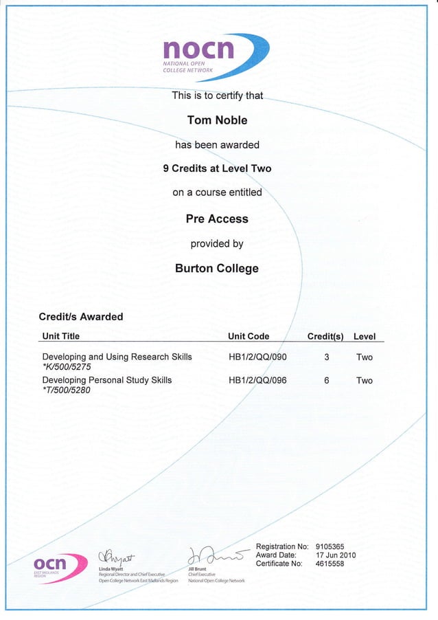 NOCN lvl 2 Pre Access | PDF